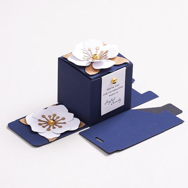 Navy Blue And White Boxes Personalised To My Bride Box Multi Size